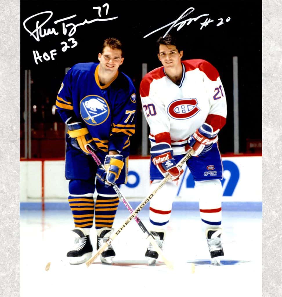 Pierre Turgeon Buffalo Sabres with Sylvain Turgeon Montreal Canadiens ...